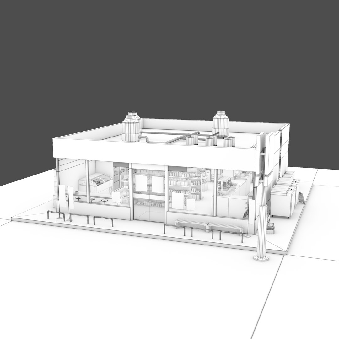 3D Convenience Store Model - TurboSquid 1747960
