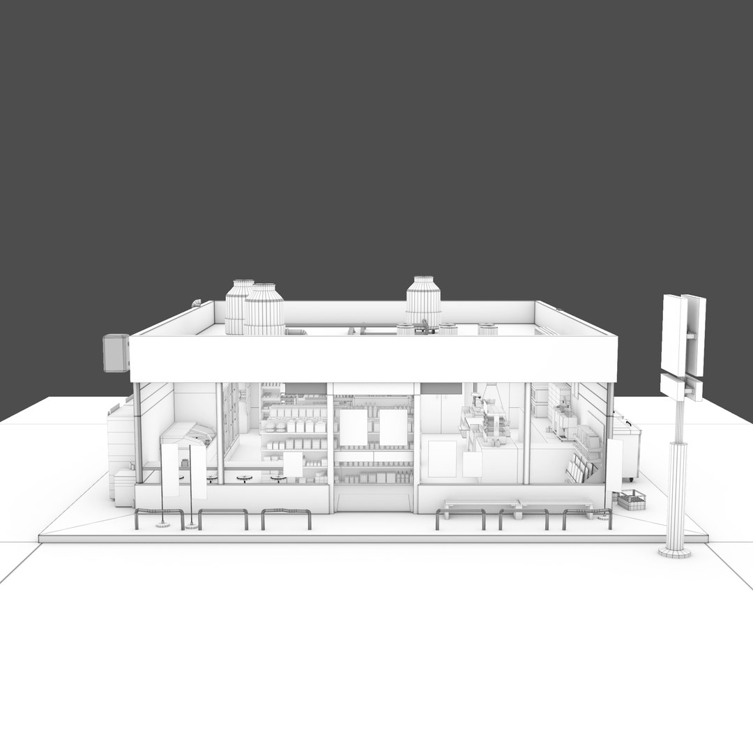 3D Convenience Store Model - TurboSquid 1747960