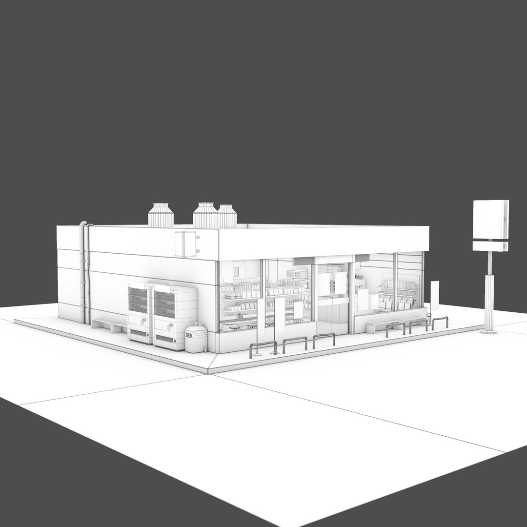 3D Convenience Store Model - TurboSquid 1747960