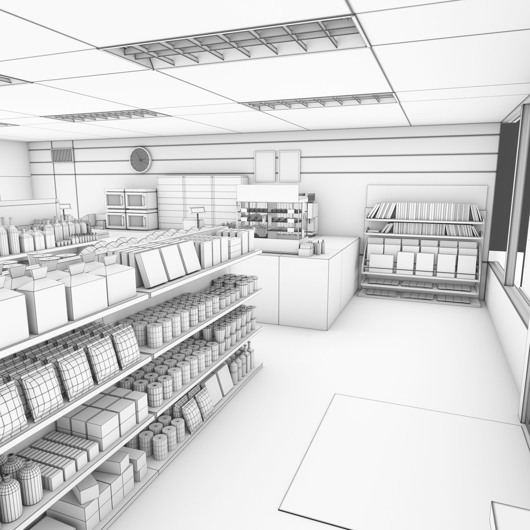 3D Convenience Store Model - TurboSquid 1747960