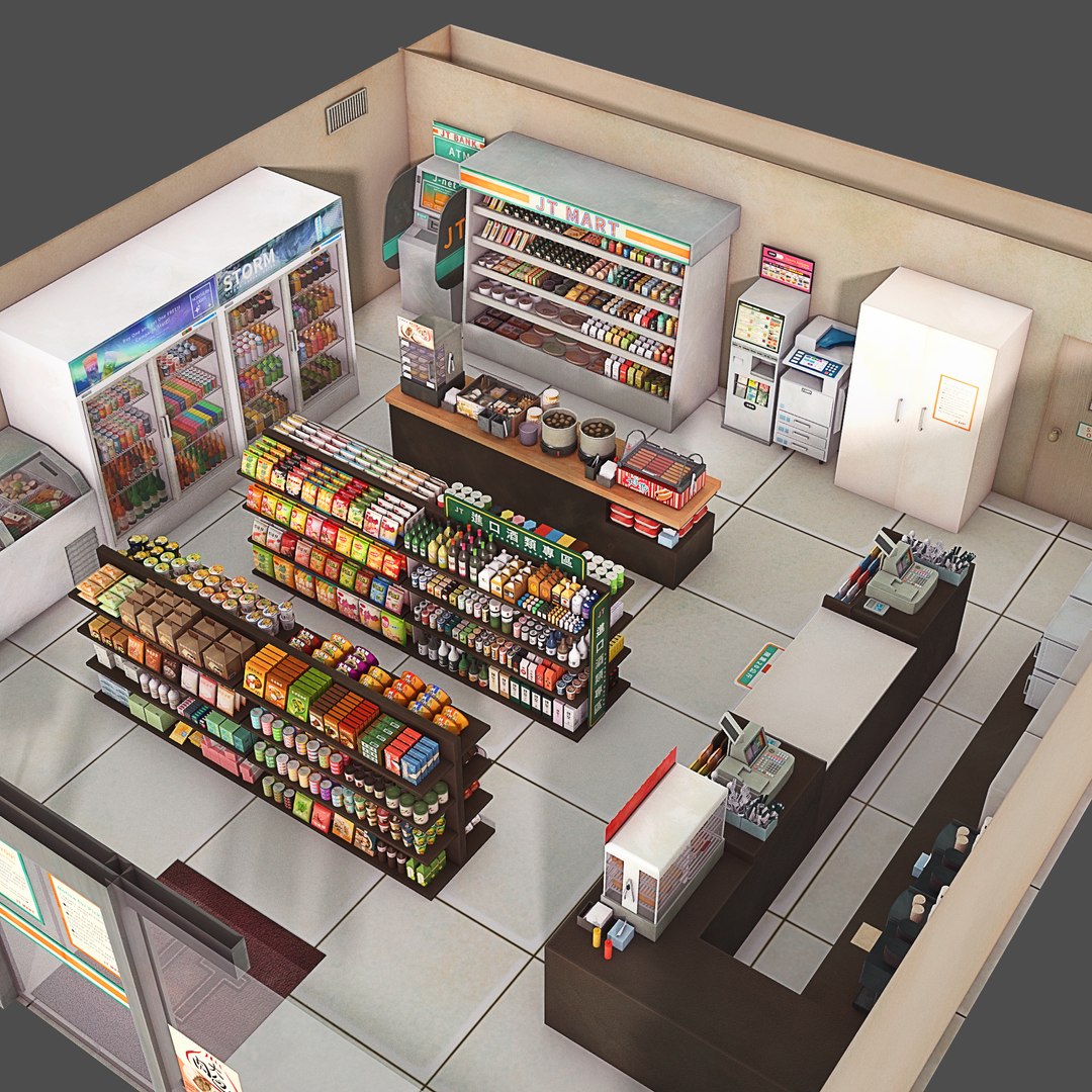3D Convenience Store Model - TurboSquid 1747960