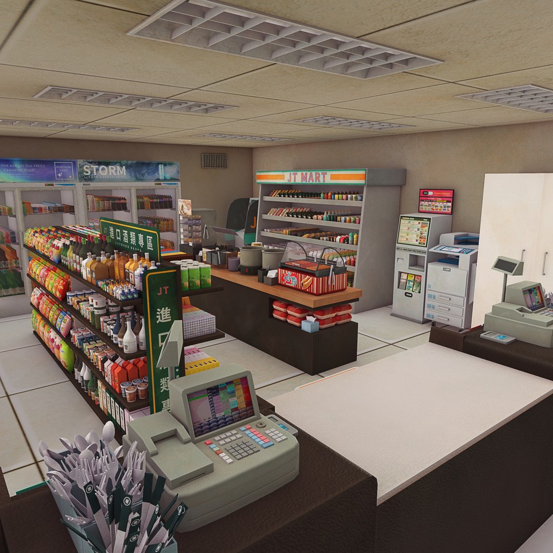 3D Convenience Store Model - TurboSquid 1747960