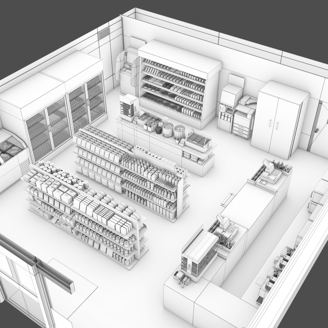 3D Convenience Store Model - TurboSquid 1747960
