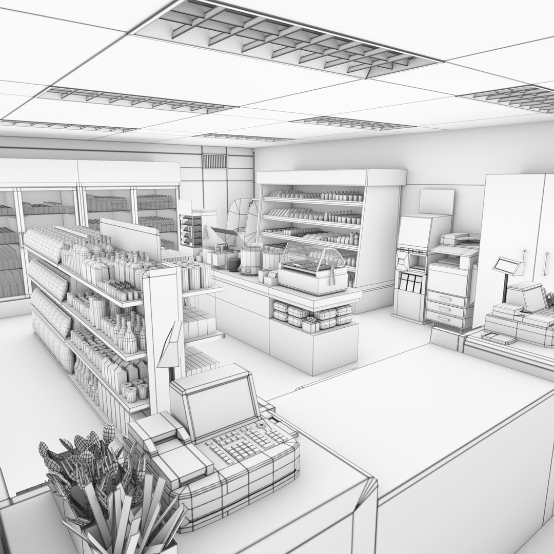 3D Convenience Store Model - TurboSquid 1747960