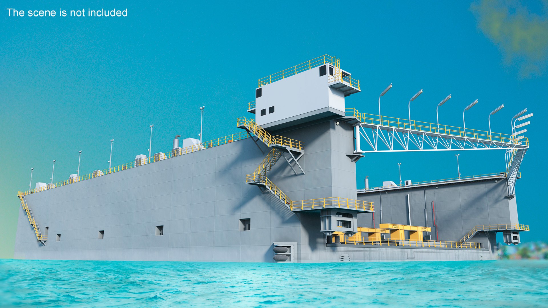 Floating Drydock model - TurboSquid 2129026