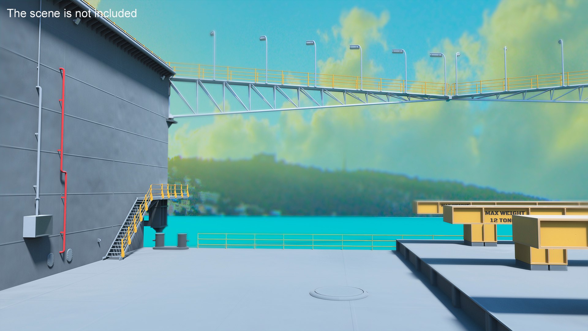 Floating Drydock model - TurboSquid 2129026