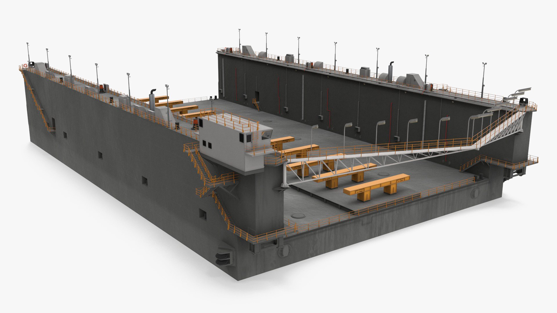 Floating Drydock model - TurboSquid 2129026
