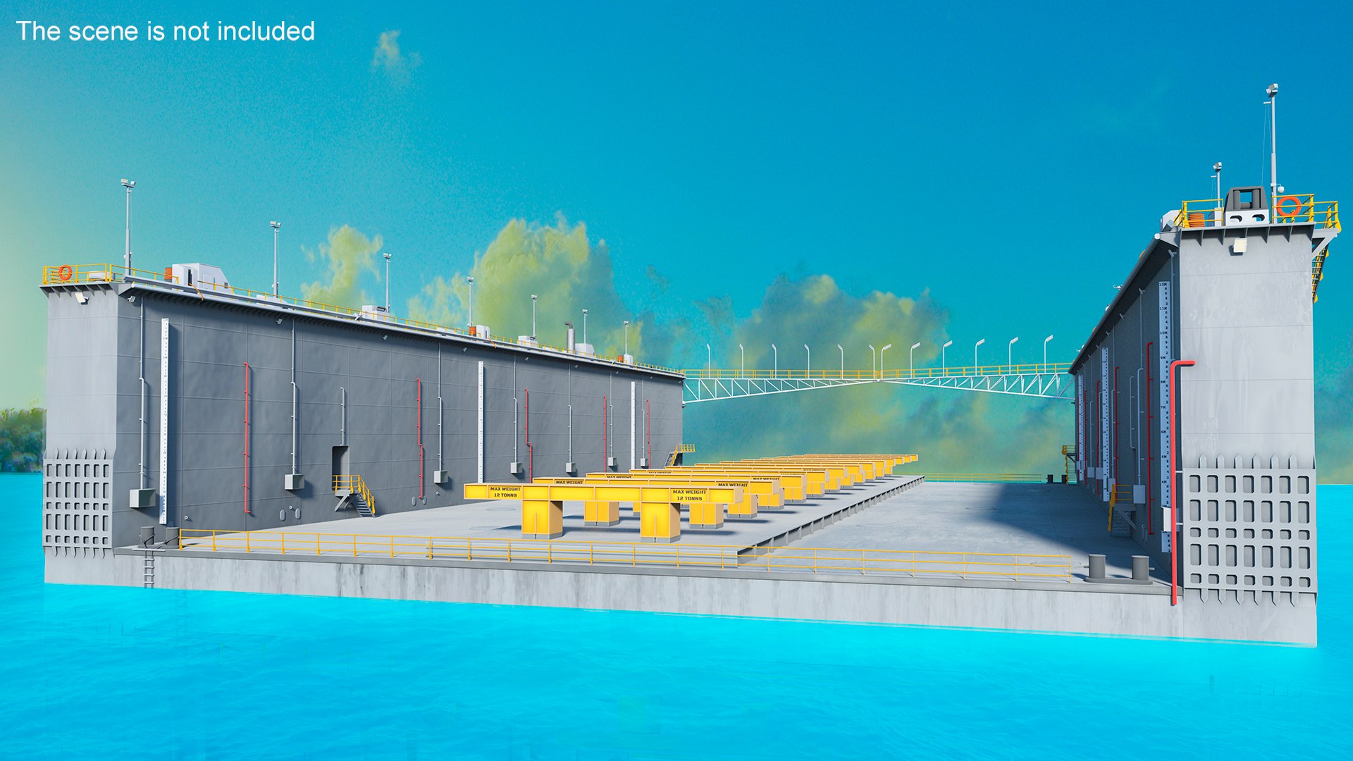 Floating Drydock model - TurboSquid 2129026