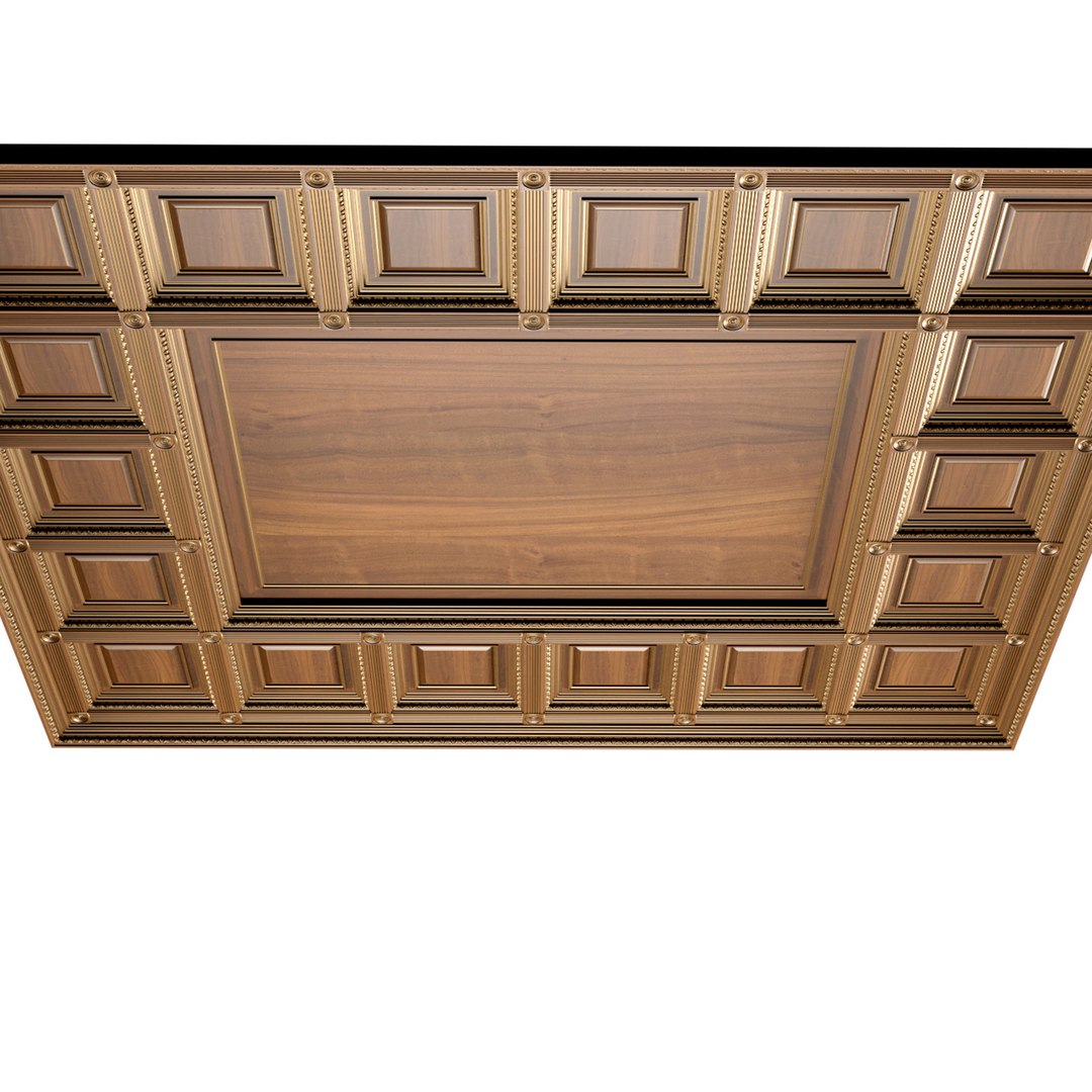 3D Classical Coffered Ceiling Set 3D Model - TurboSquid 1972715