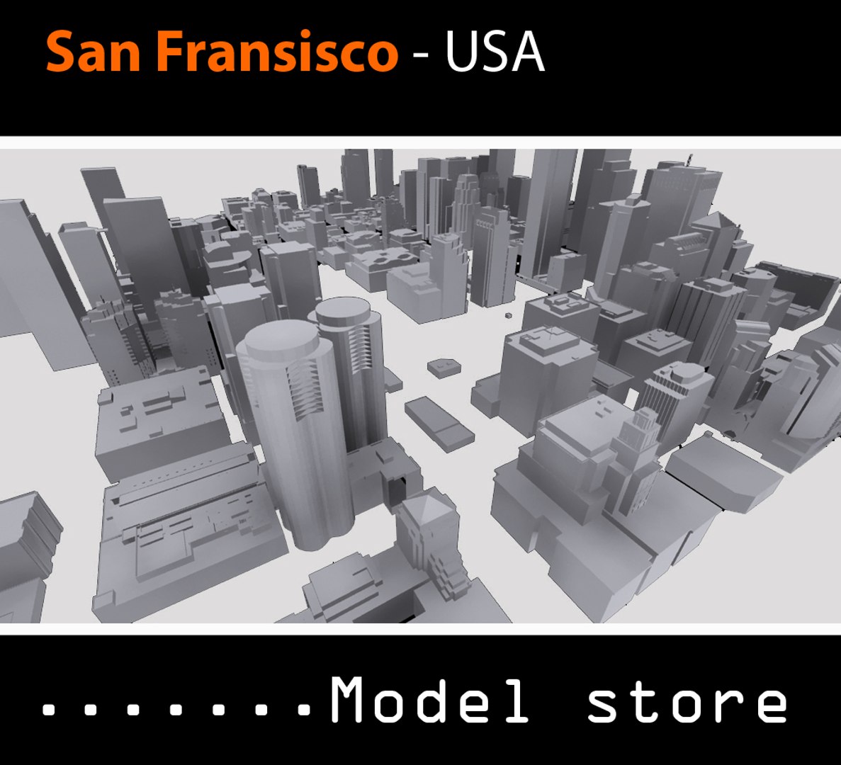 City Buildings San Francisco 3d Model