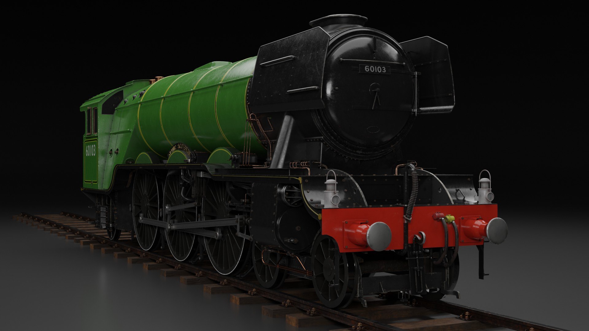 3D Flying Scotsman Steam Train - TurboSquid 2016058