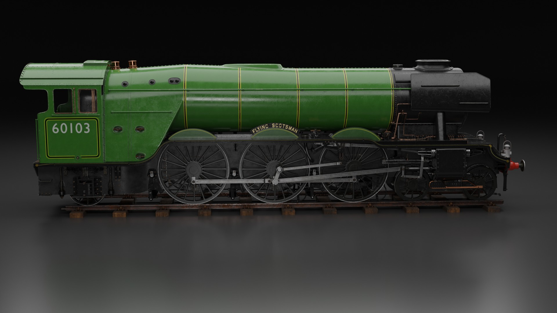 3D Flying Scotsman Steam Train - TurboSquid 2016058