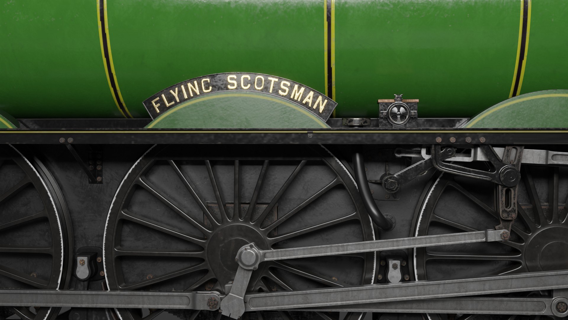3D Flying Scotsman Steam Train - TurboSquid 2016058
