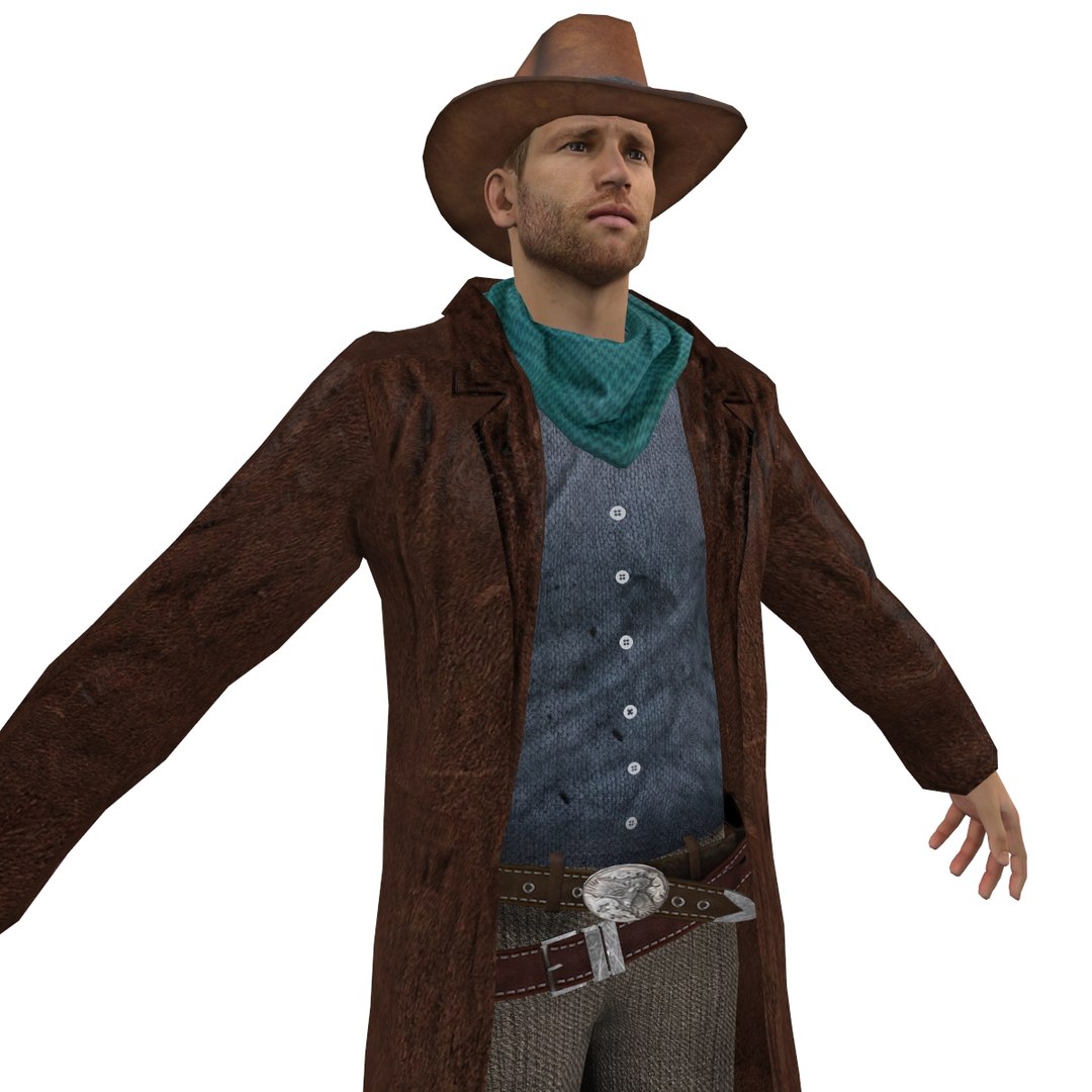 3d wild west cowboy model