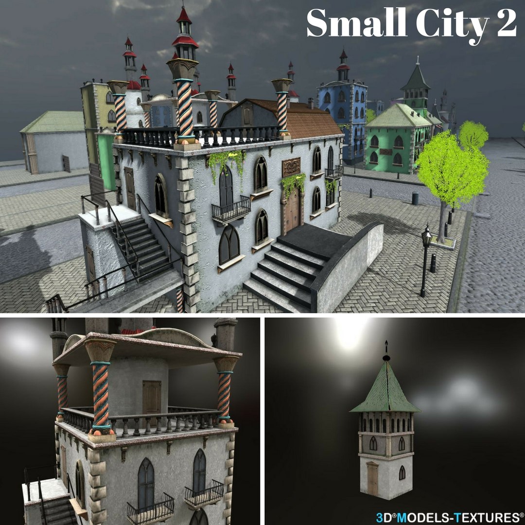 Small City 3D - TurboSquid 1211072