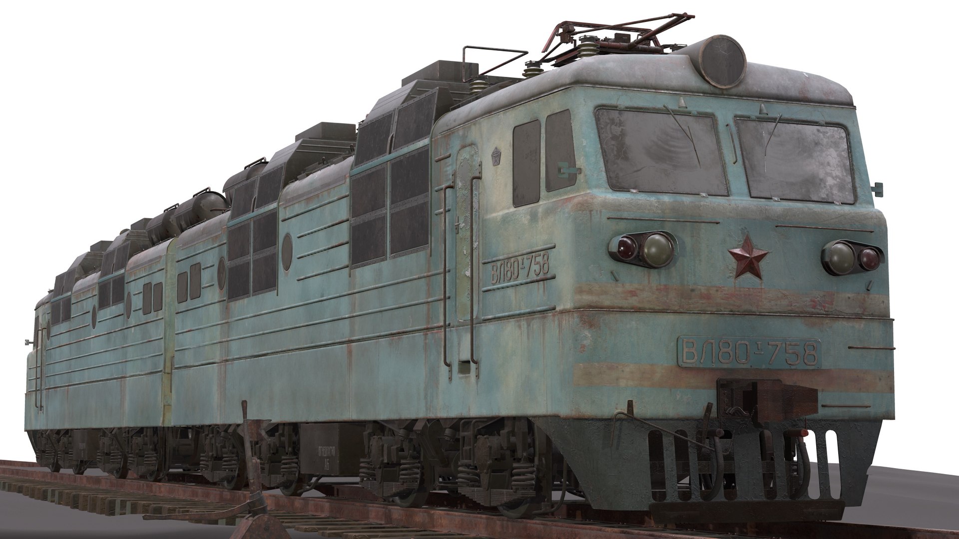 3D Old Soviet Locomotive Vl80 - TurboSquid 1484586