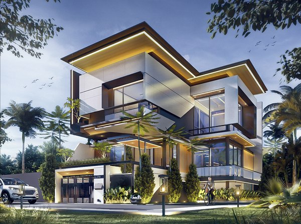 3d max house building villa