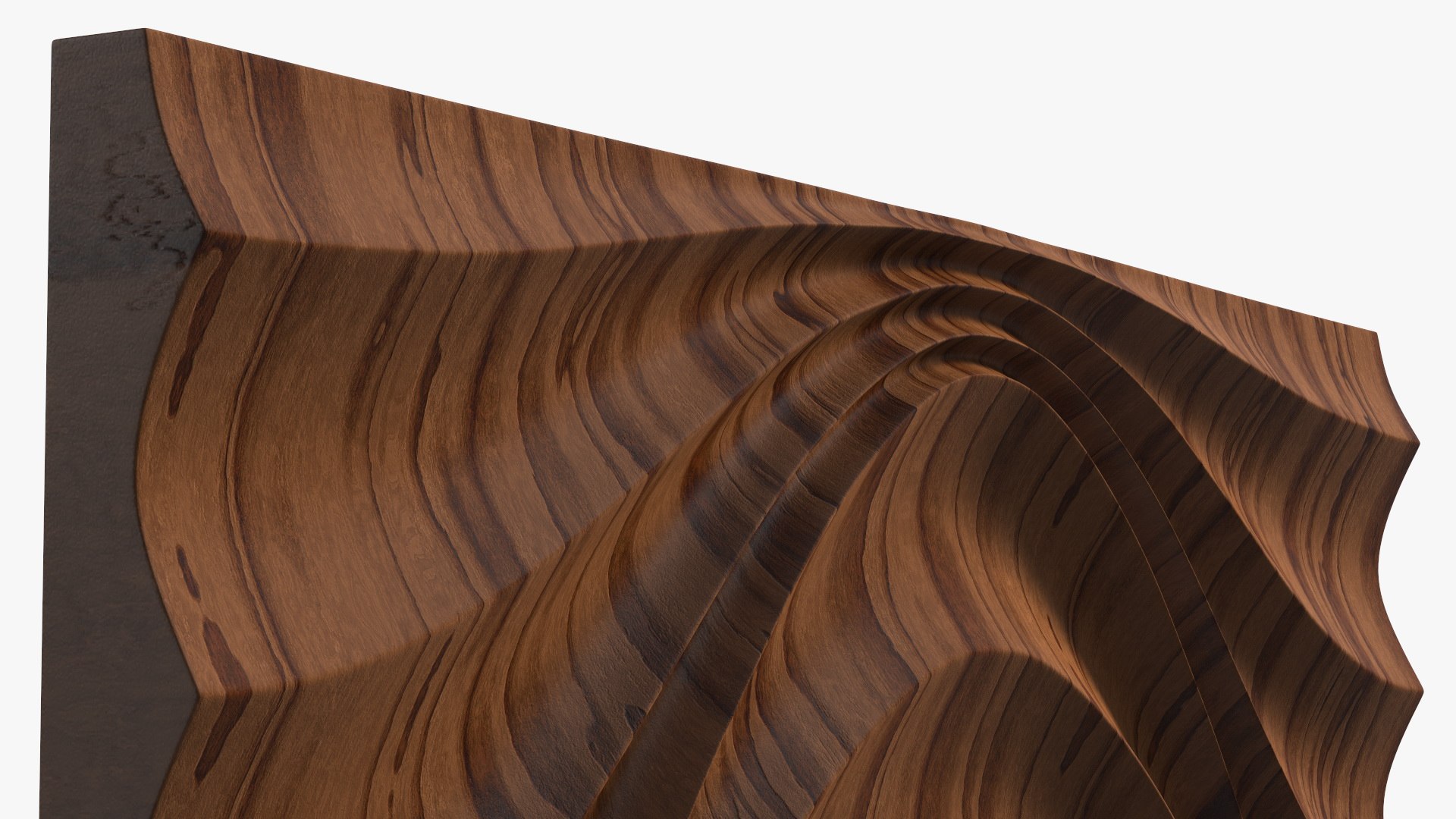 3D 3D Wall Panel Circular Wave Wood Model - TurboSquid 1907954