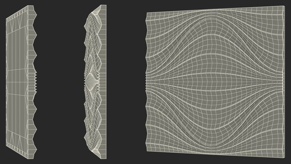 3D 3D Wall Panel Circular Wave Wood model - TurboSquid 1907954