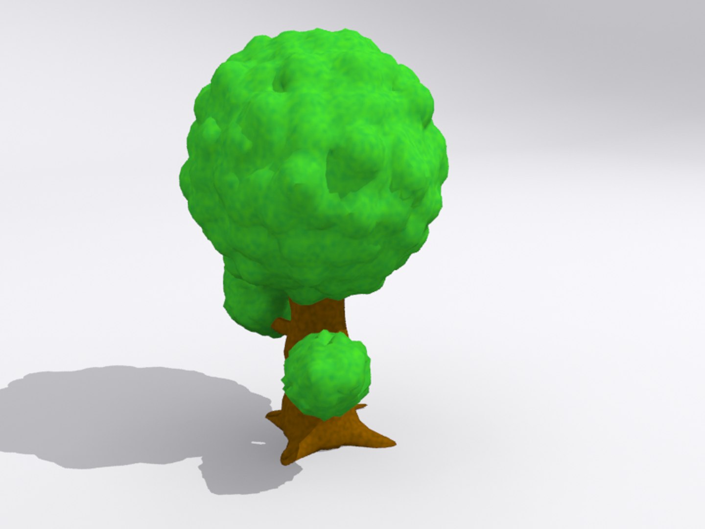 cartoon tree 3d model