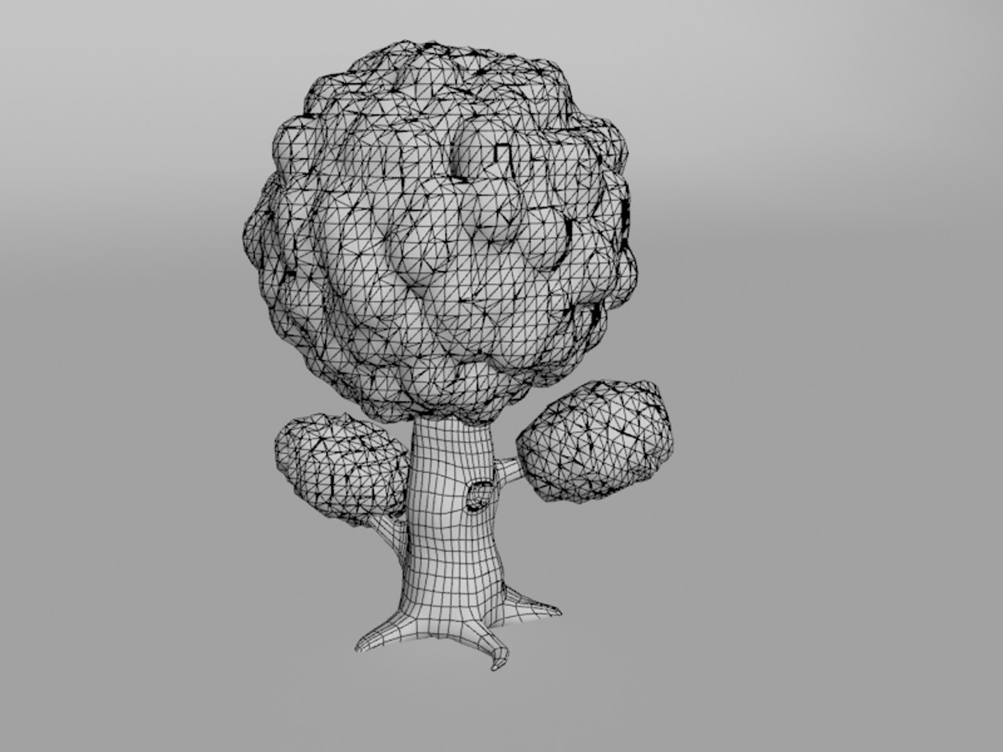 cartoon tree 3d model