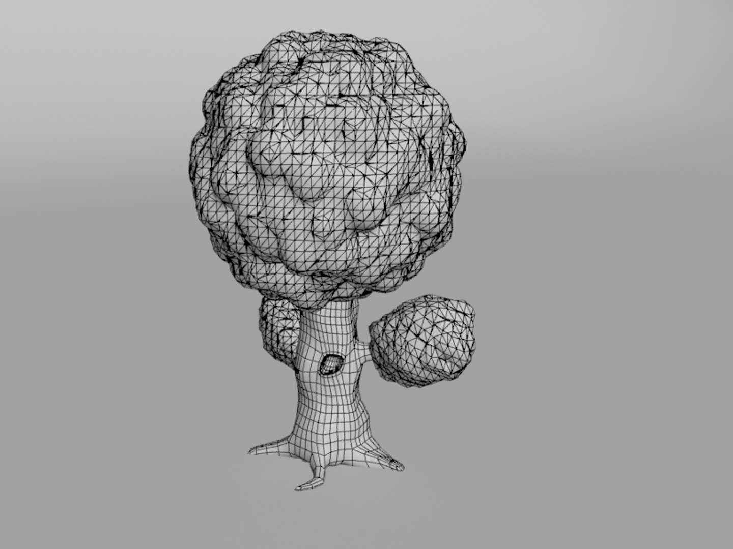 cartoon tree 3d model