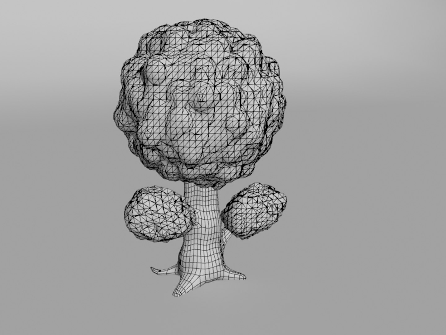 cartoon tree 3d model