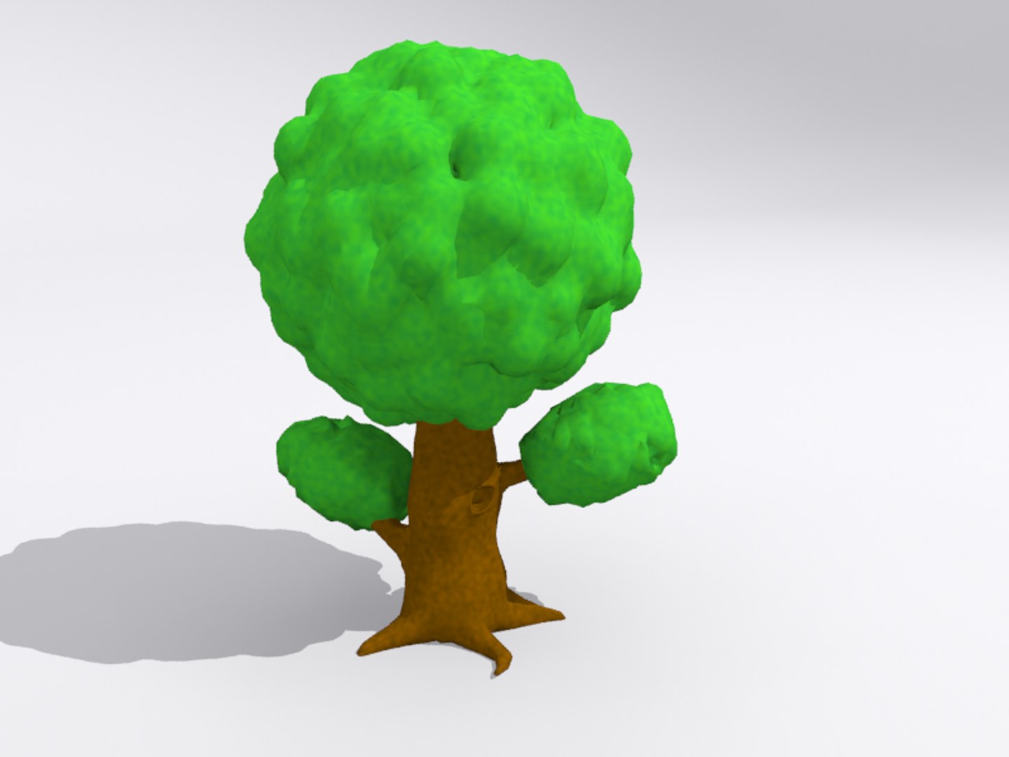cartoon tree 3d model