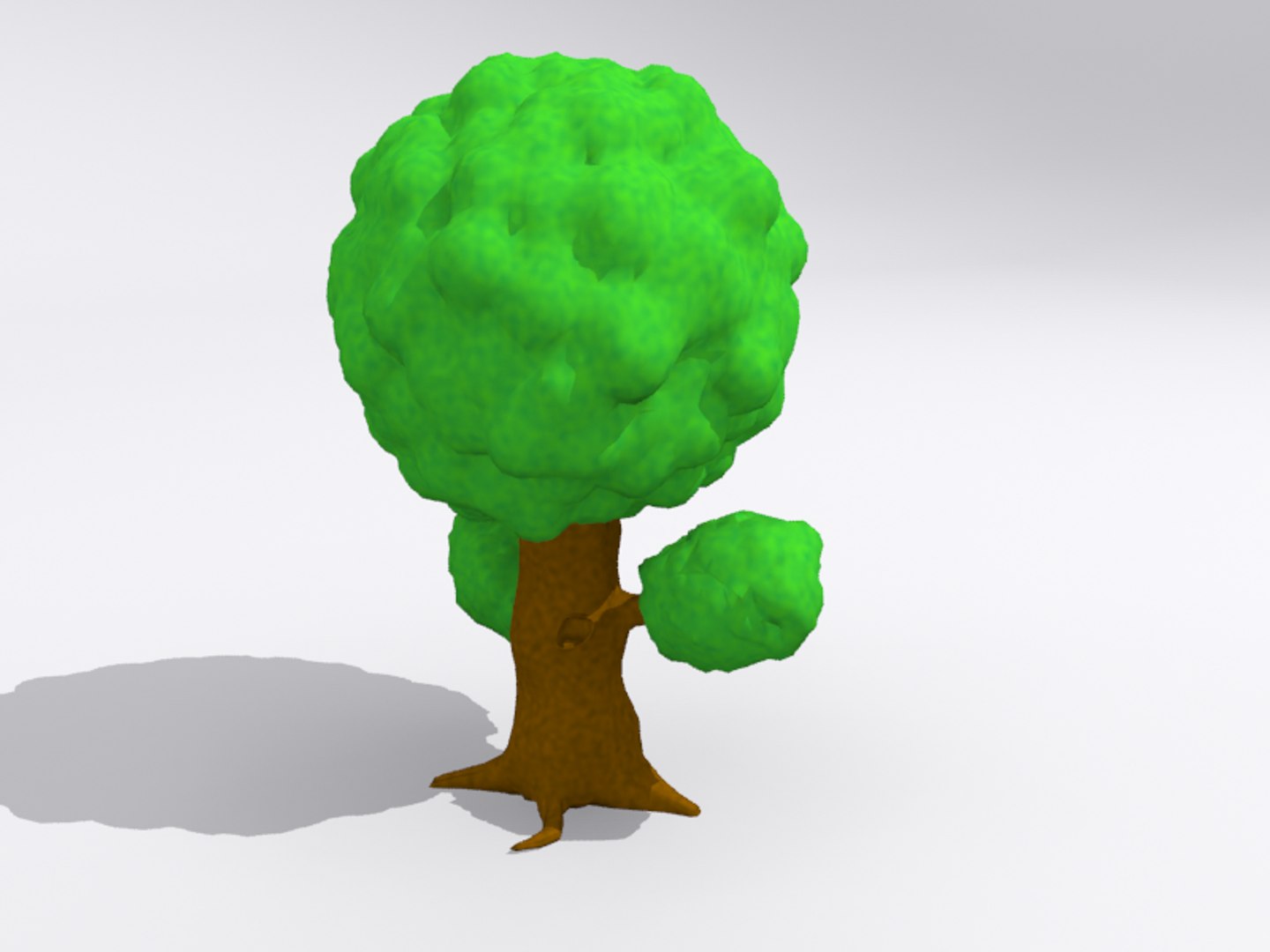 cartoon tree 3d model