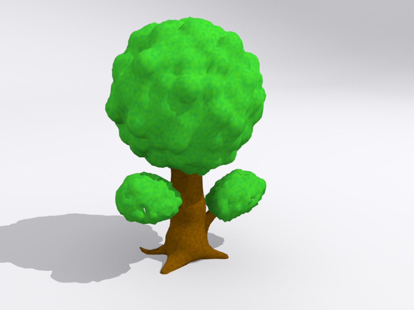 cartoon tree 3d model