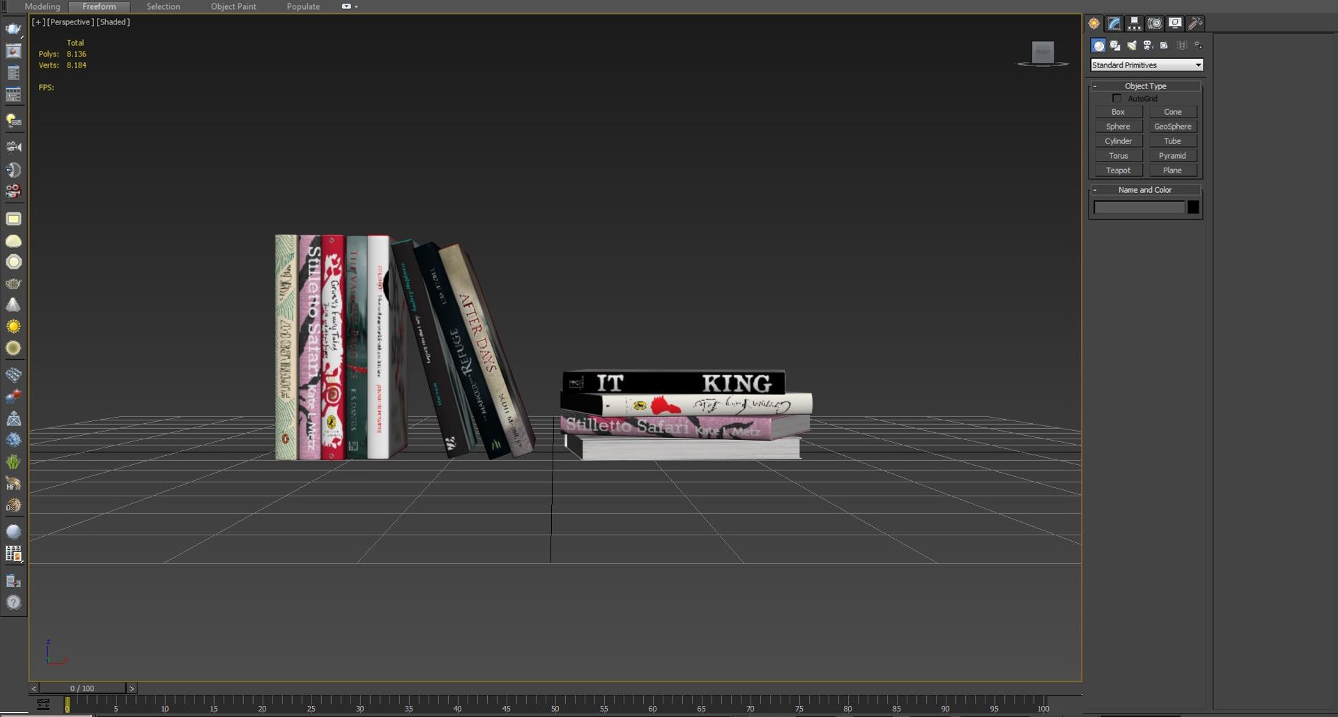 book set 3d model