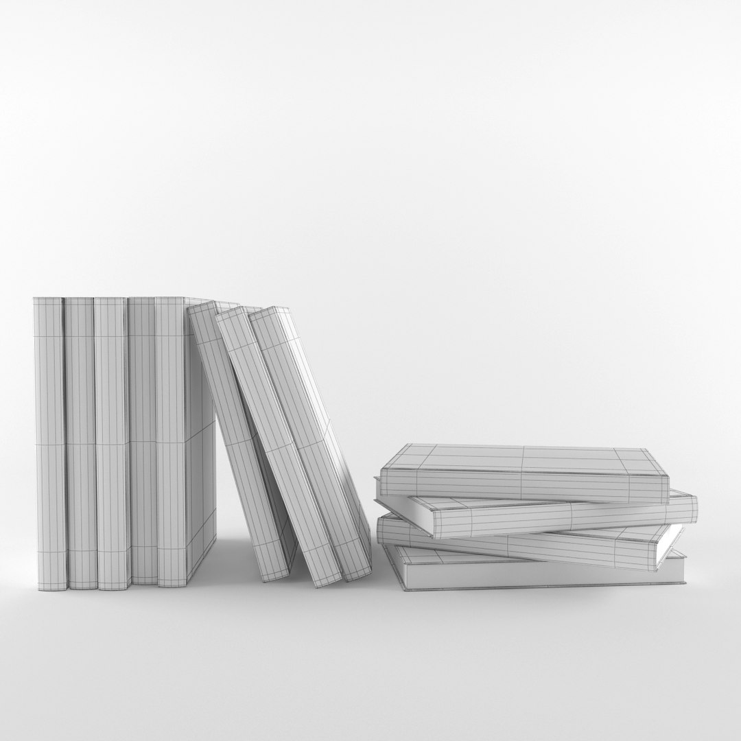 book set 3d model
