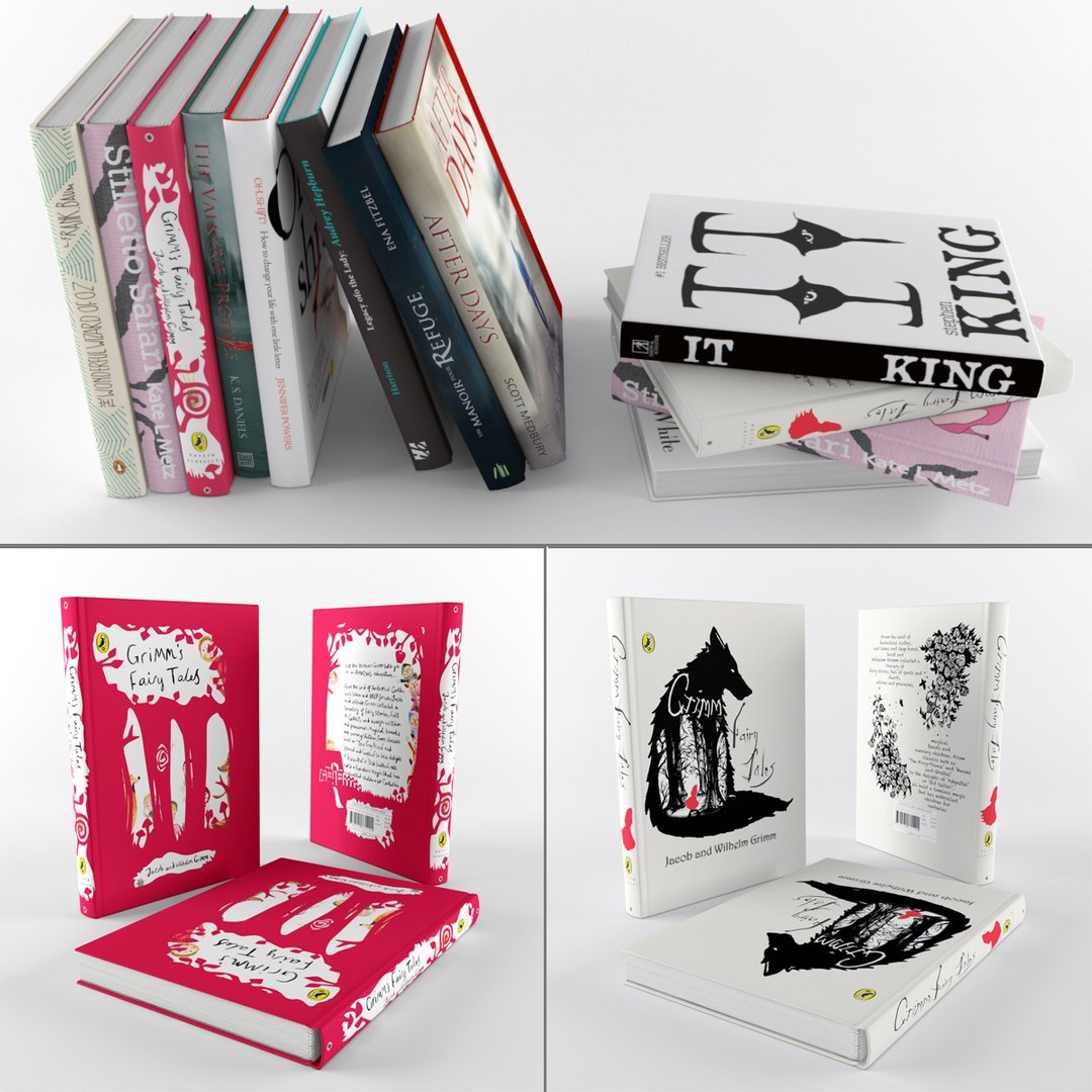book set 3d model