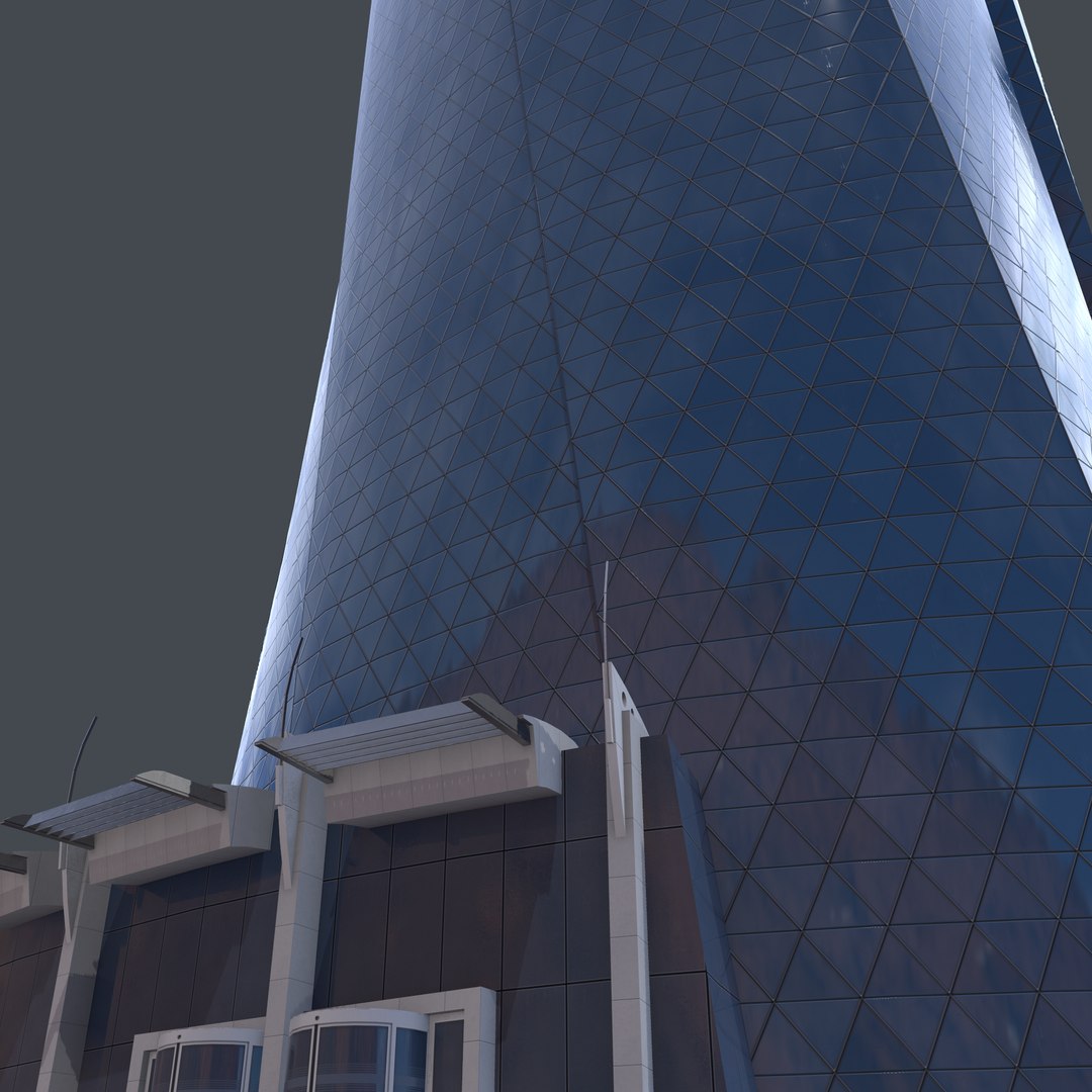 Al Bidda Tower Real-time 3D Model - TurboSquid 1646676