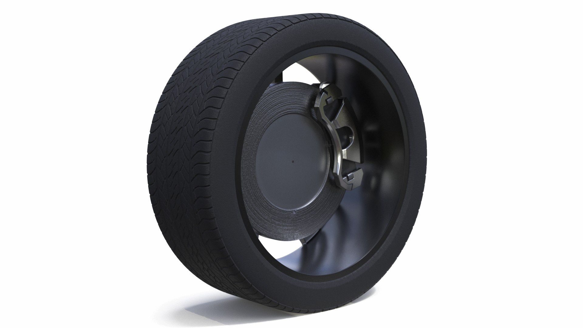 3D Alloy Wheel With Tires Model - TurboSquid 2343028