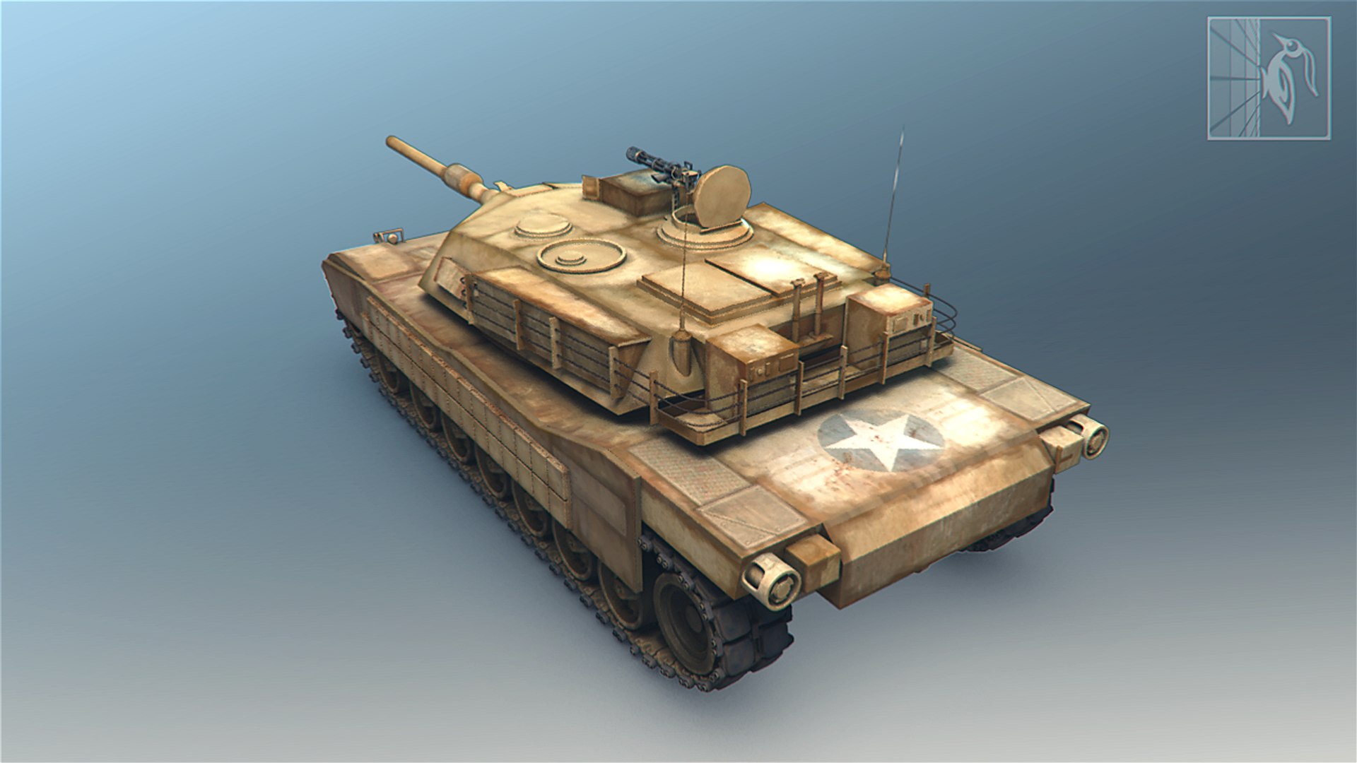 abrams tank 3d fbx