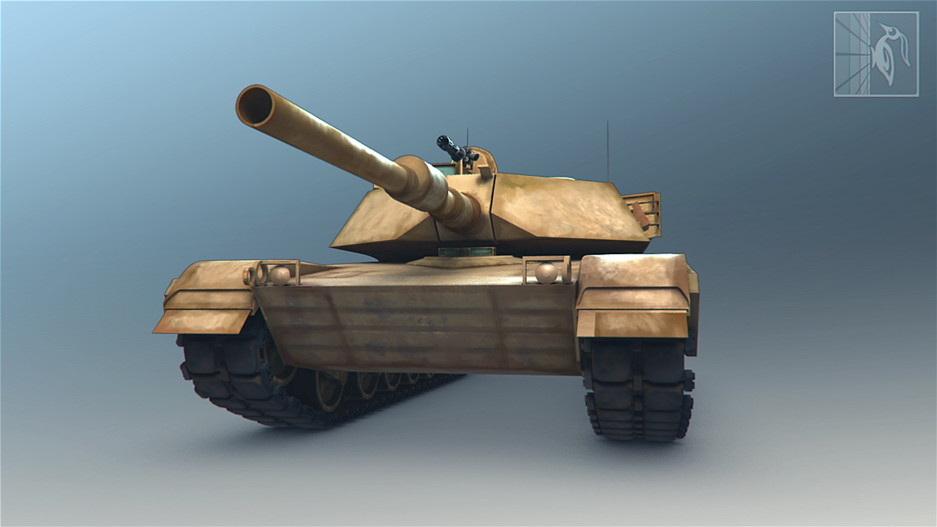 abrams tank 3d fbx