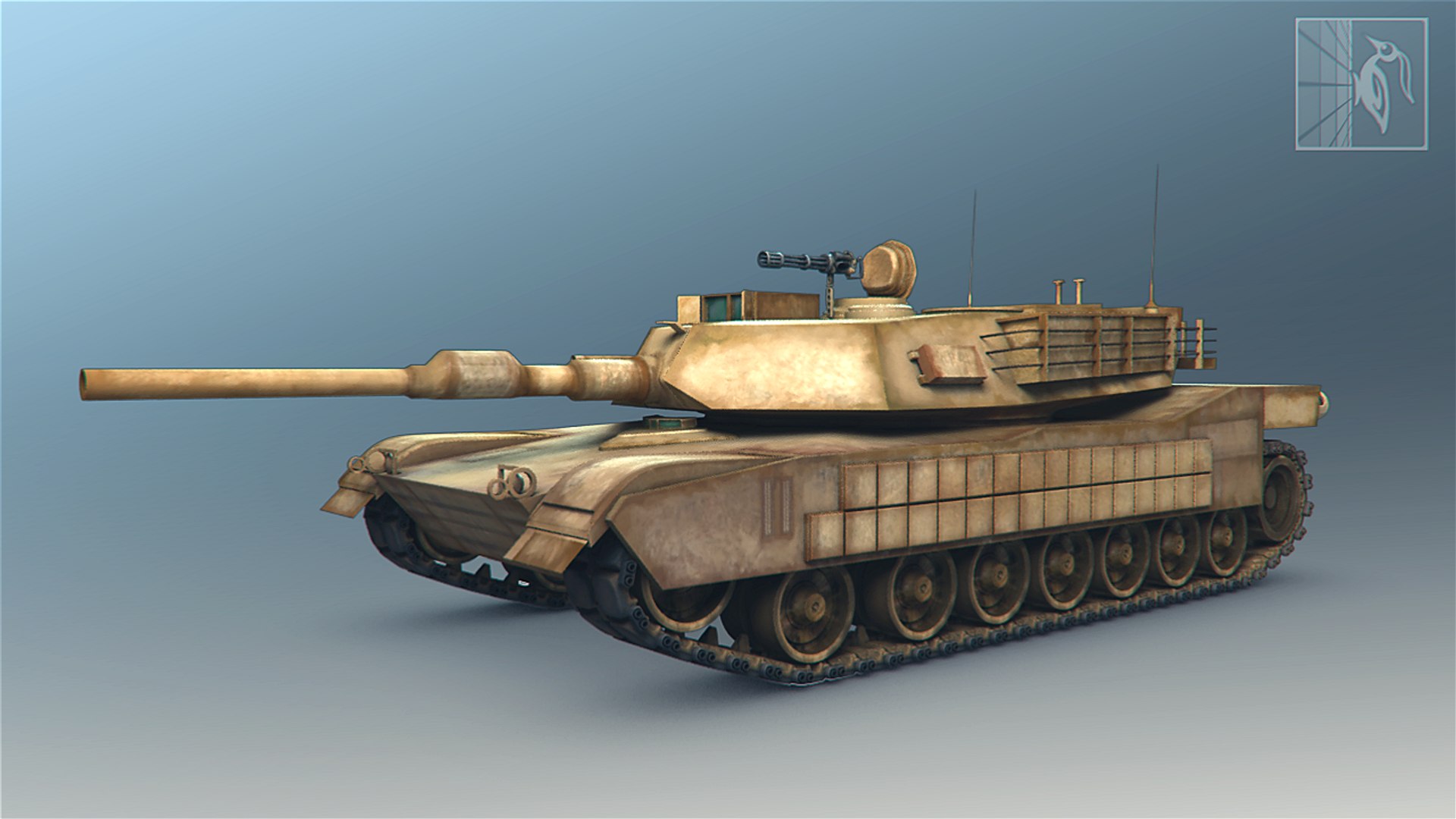 abrams tank 3d fbx