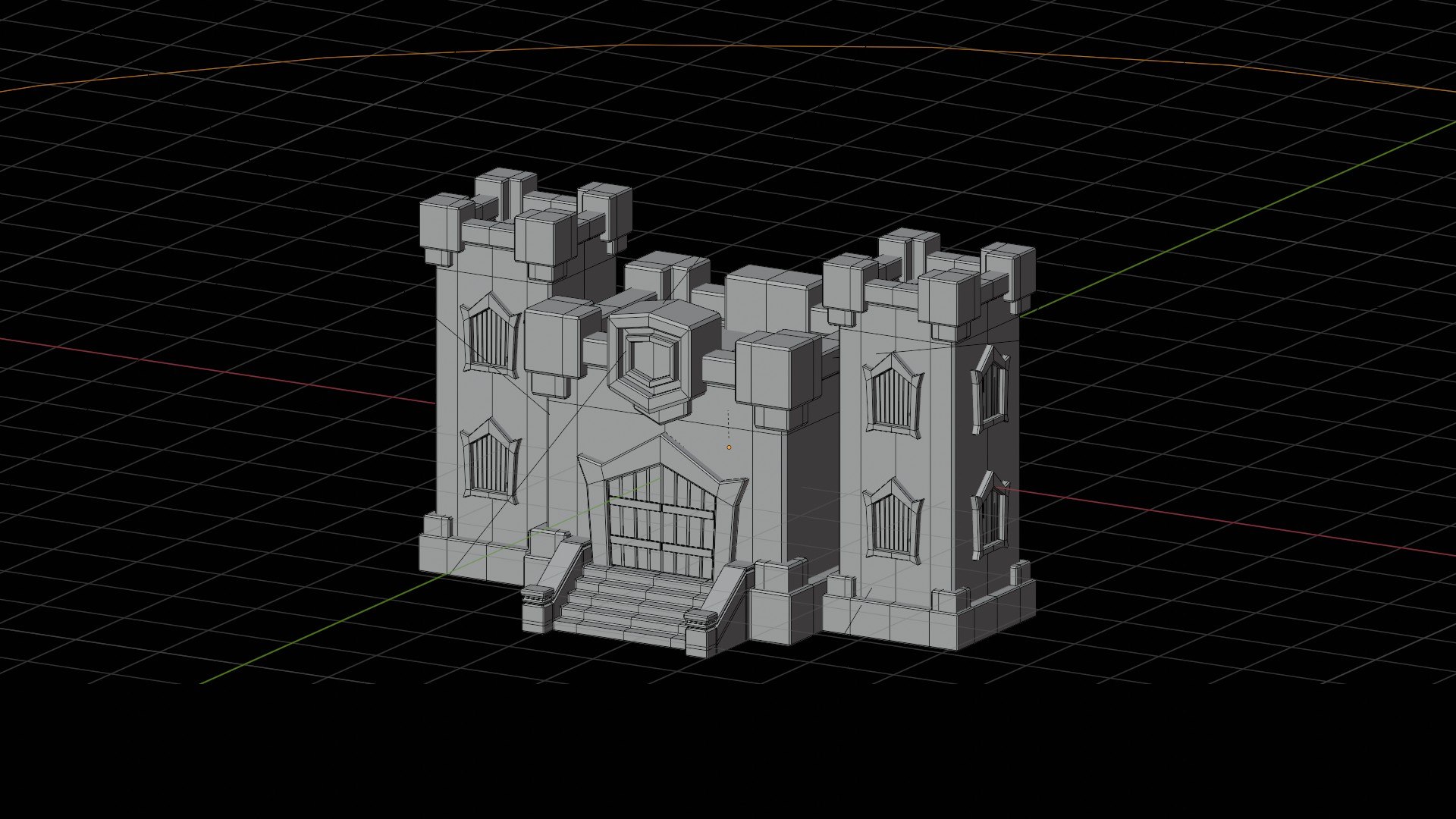 Castle Building Model - TurboSquid 2207495