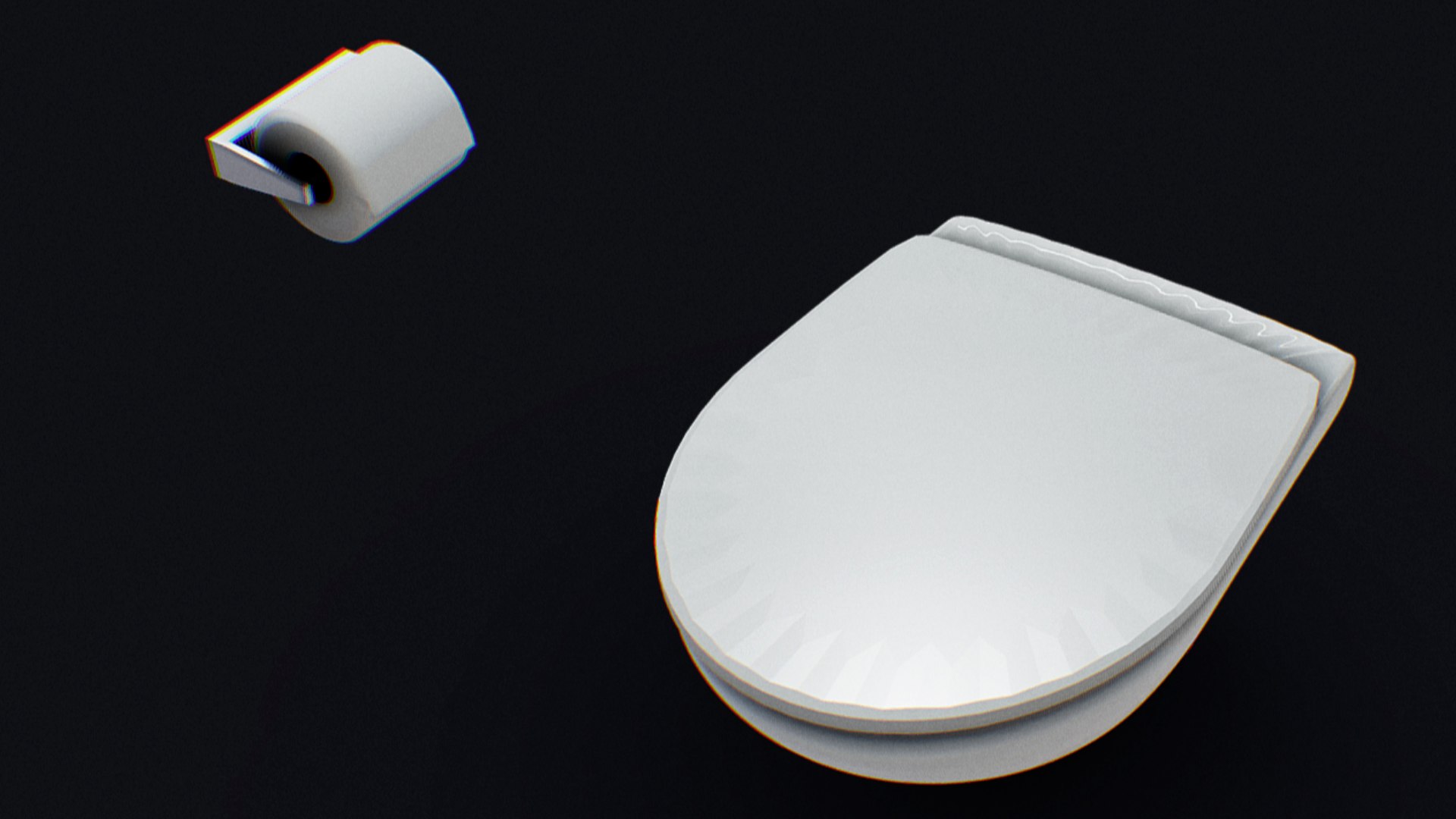 3D model Toilet with Toiletpaper - TurboSquid 2104265