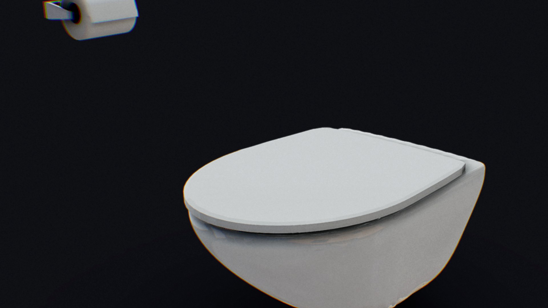 3D model Toilet with Toiletpaper - TurboSquid 2104265
