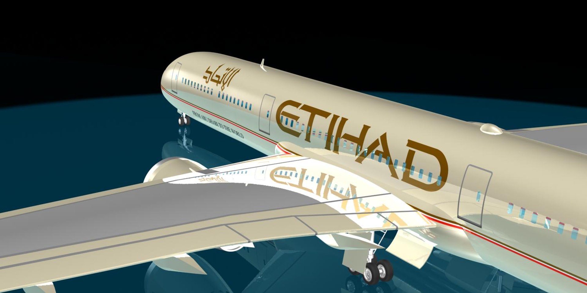 3d Etihad 787-10 Dreamliner 787 Model