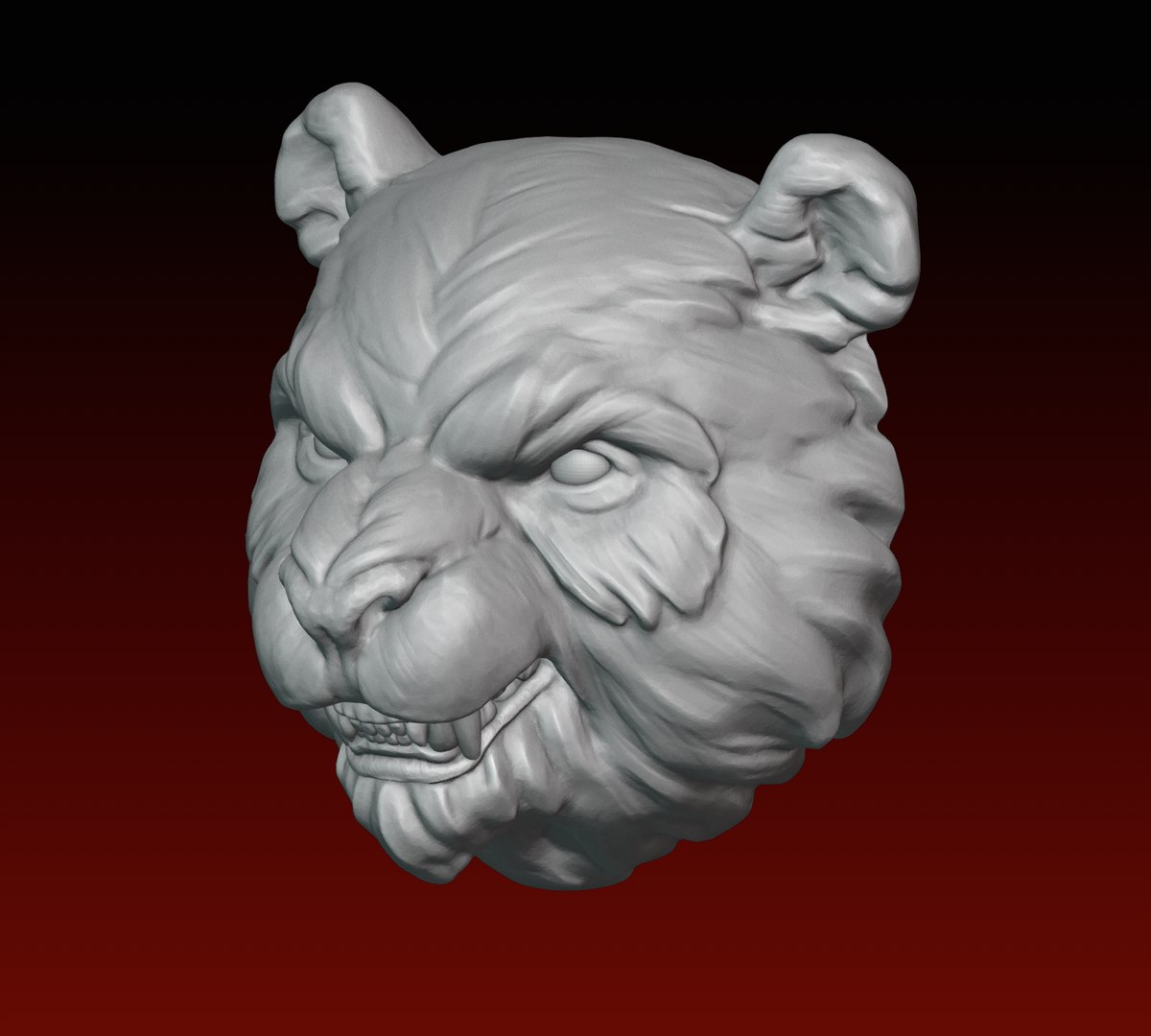Panda Head 3D Print Ready 3D - TurboSquid 1875283