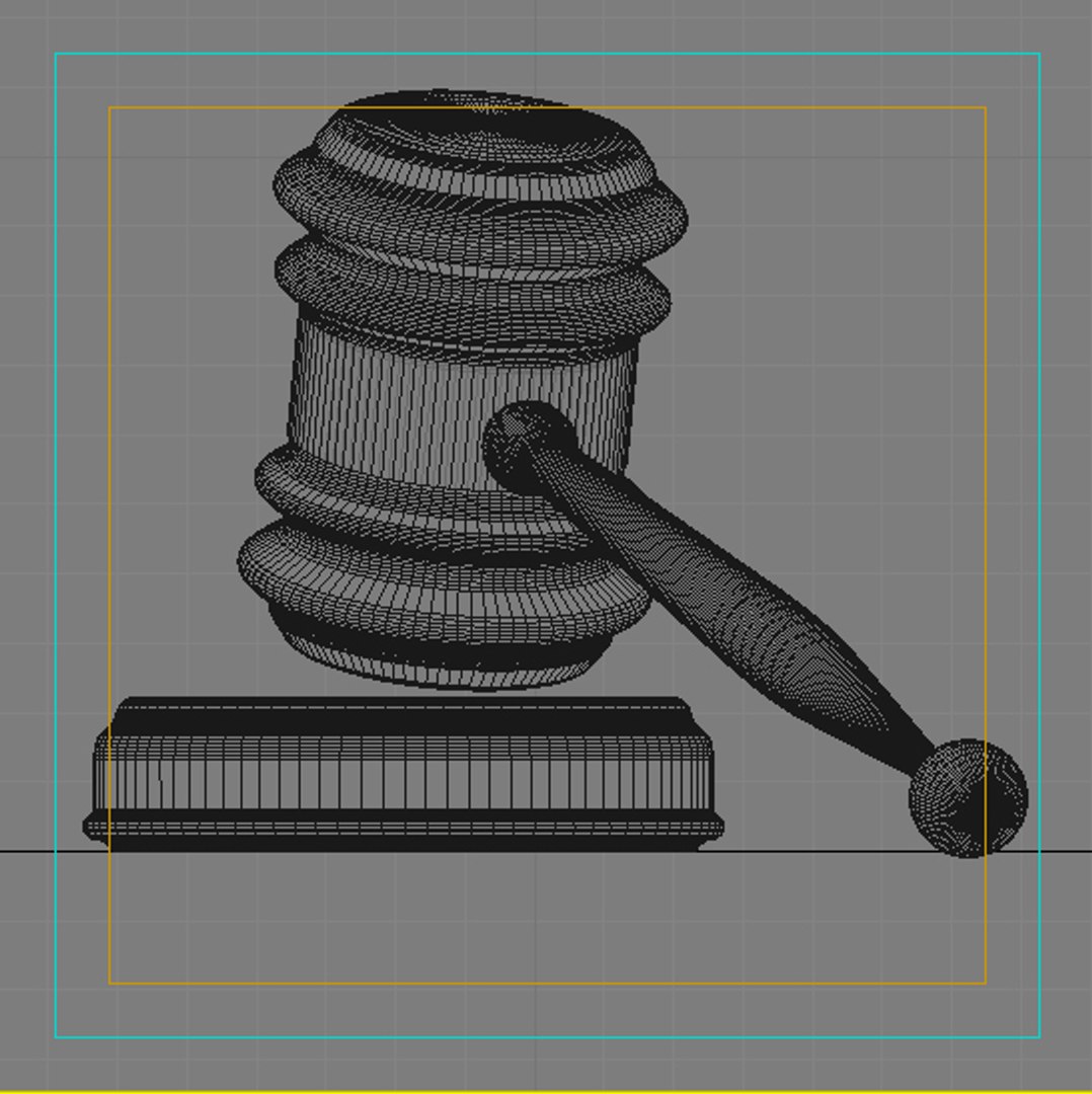 3d gavel model