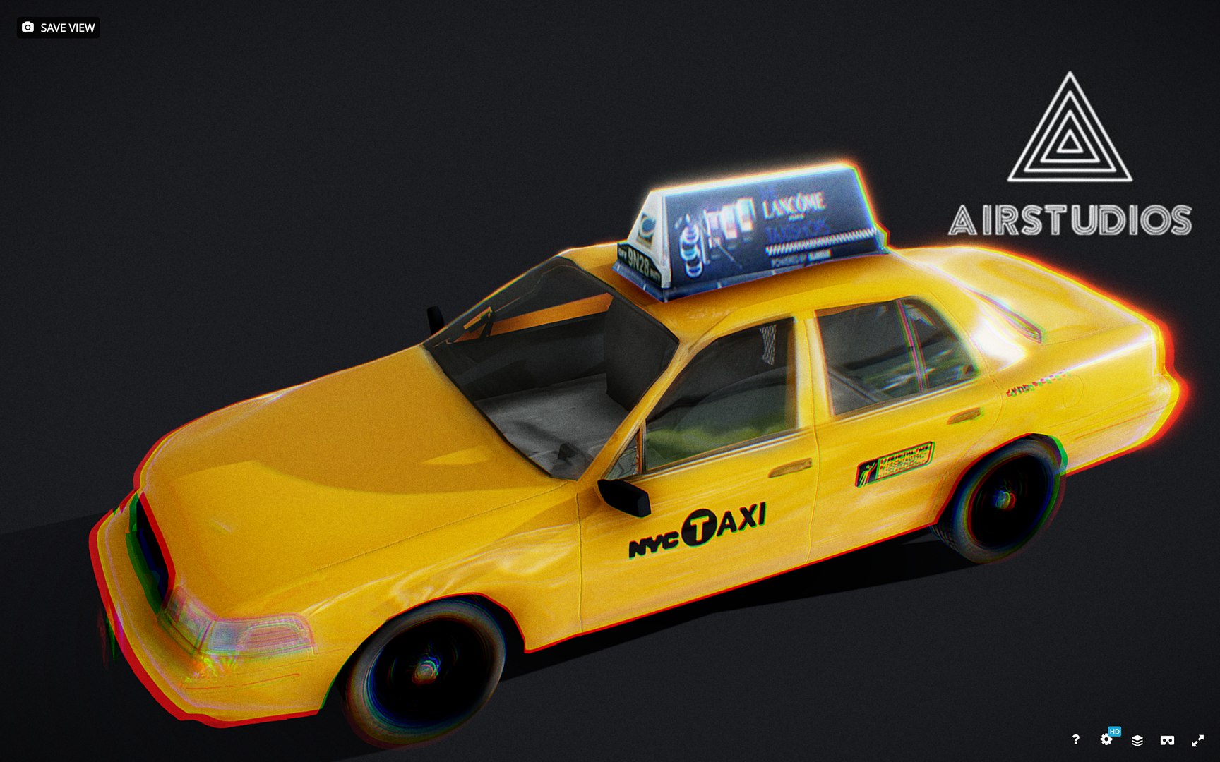 New York Taxi Yellow Cab 3D Model - TurboSquid 1887025