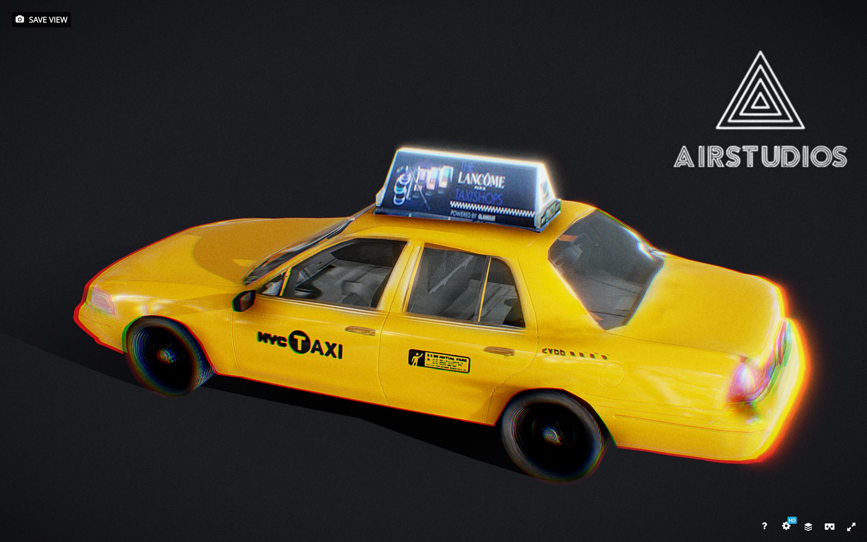 New York Taxi Yellow Cab 3D Model - TurboSquid 1887025