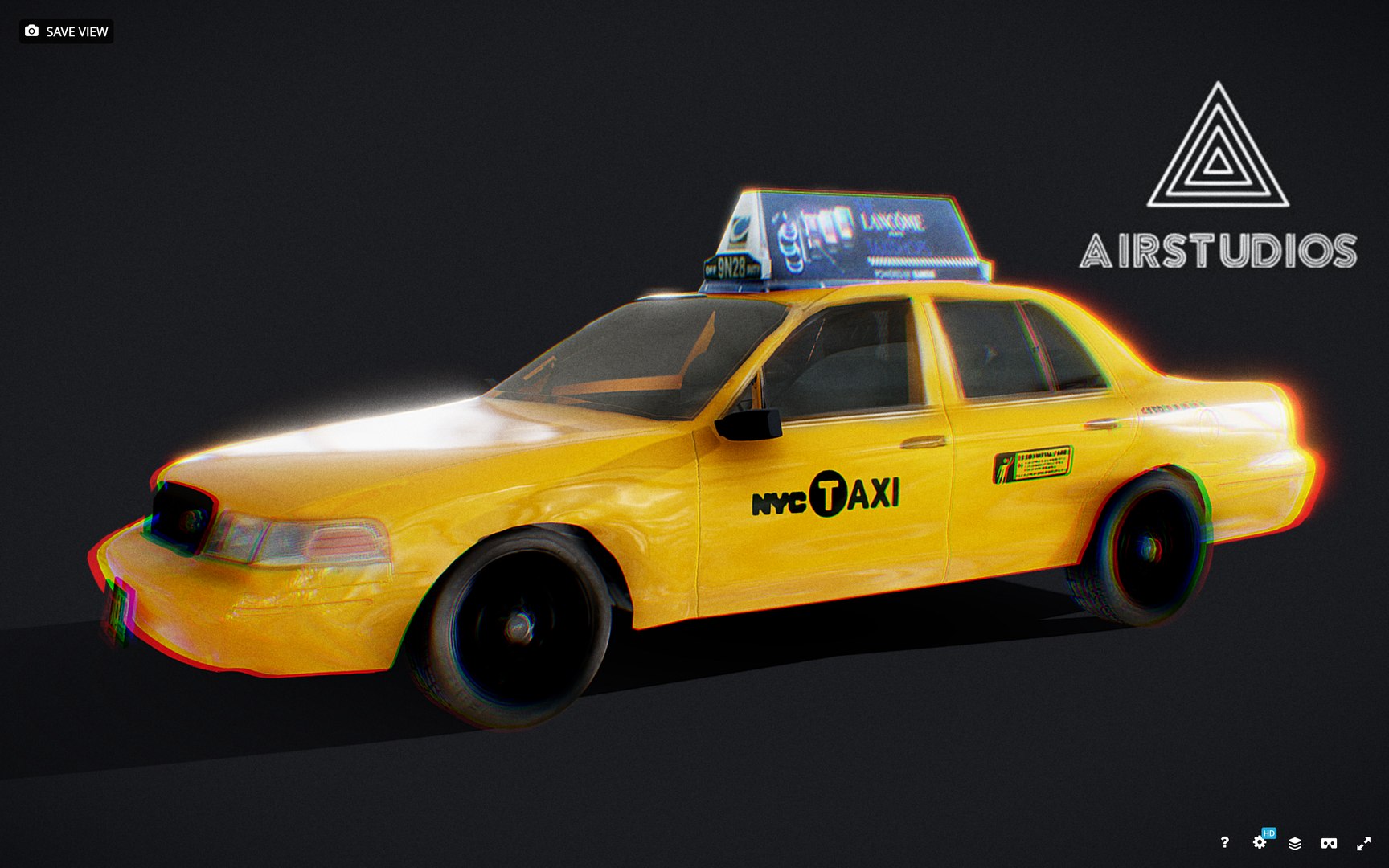 New York Taxi Yellow Cab 3D Model - TurboSquid 1887025