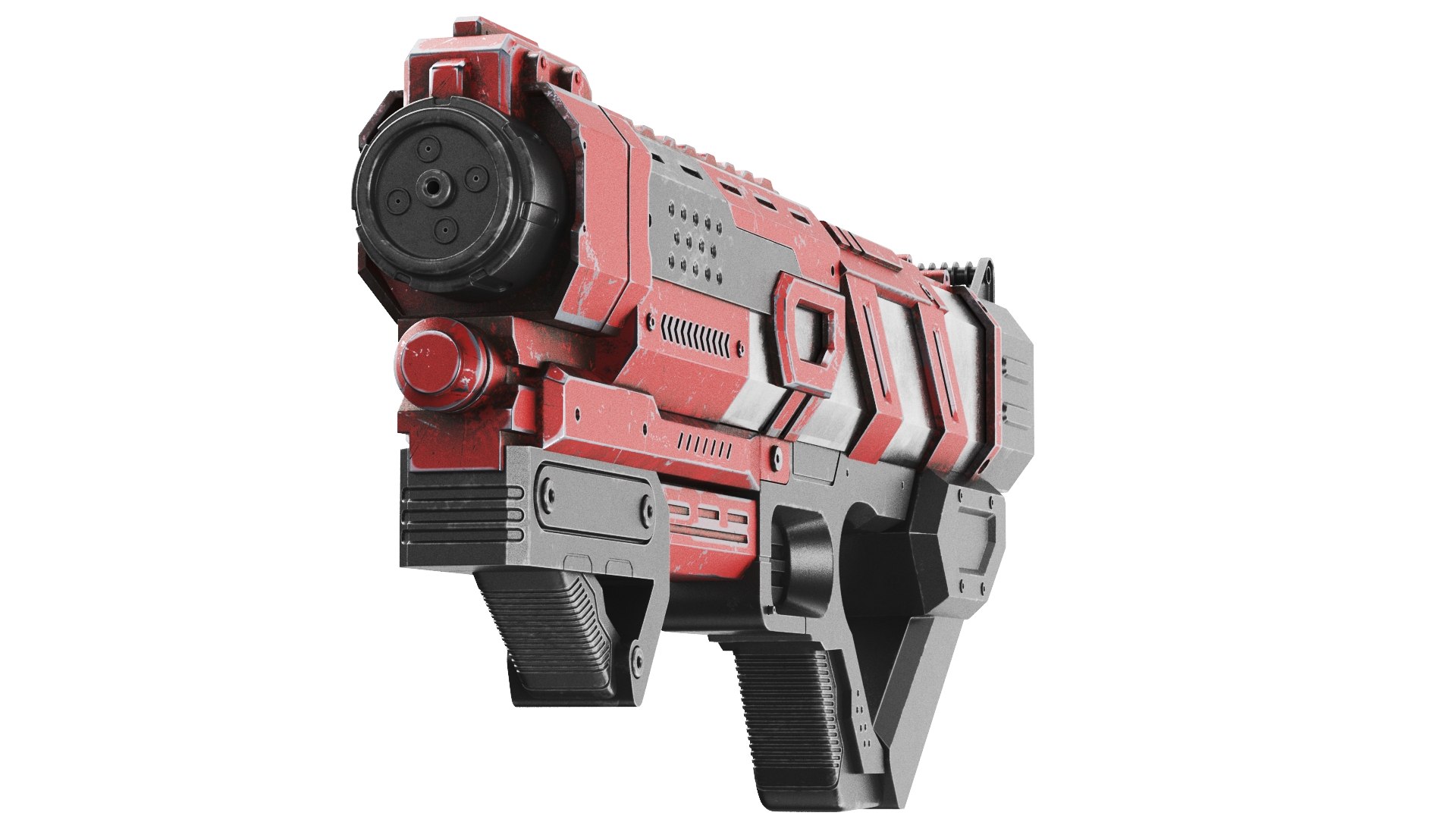 Detailed Science Fiction Gun 3D Model - TurboSquid 2240538