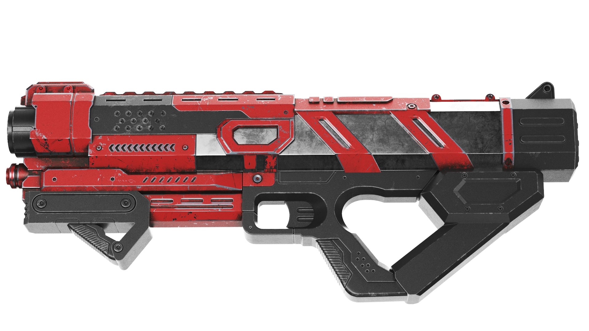 Detailed Science Fiction Gun 3D Model - TurboSquid 2240538