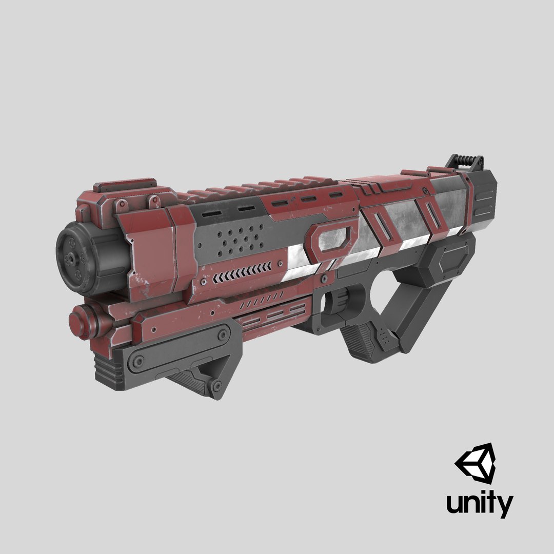 Detailed Science Fiction Gun 3D Model - TurboSquid 2240538